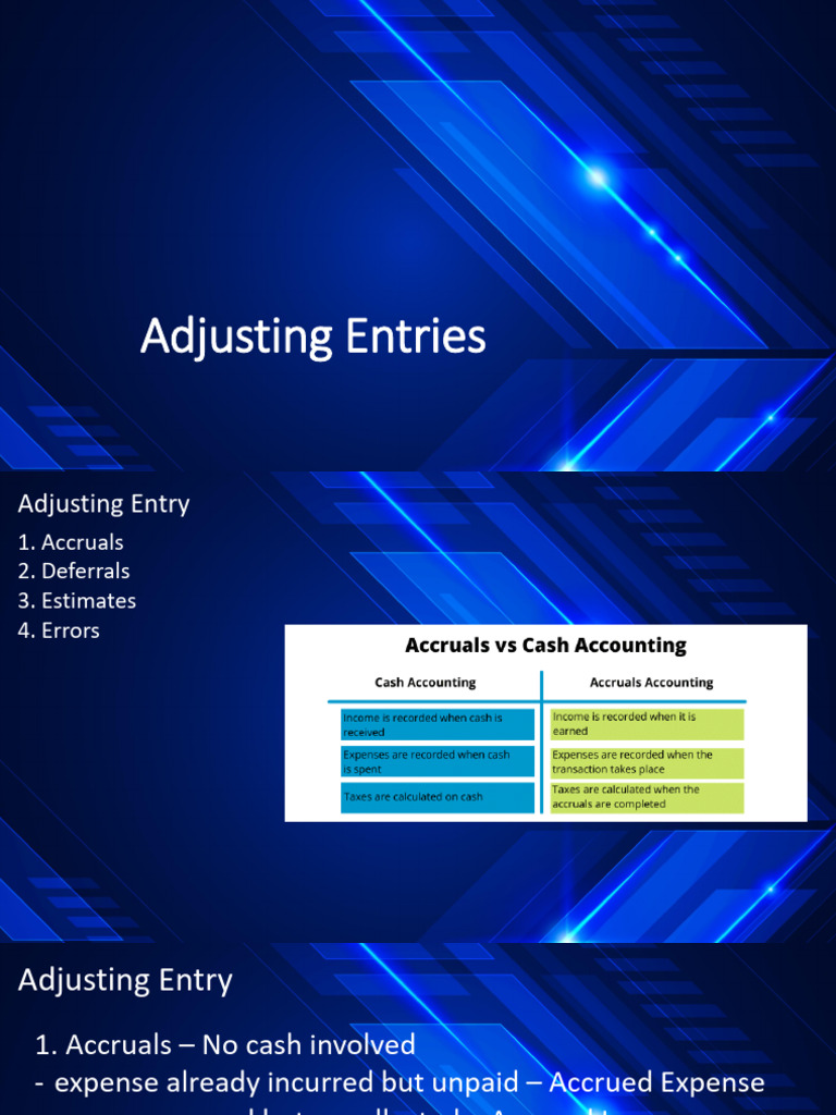 Adjusting Entries 1st Year | PDF | Deferral | Expense