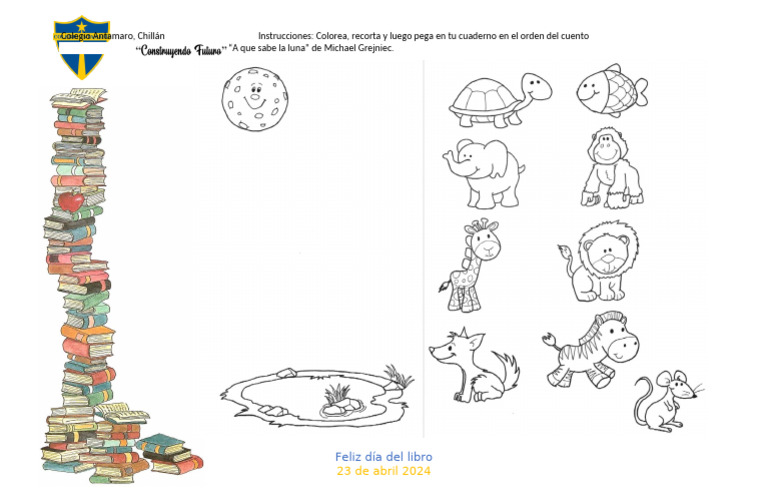 Actividad Del Cuento A Que Sabe La Luna Colorear y Recortar | PDF