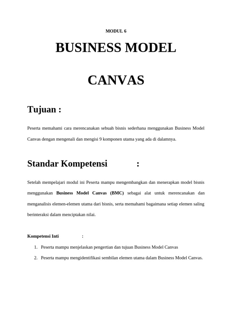 Business Model Canvas | PDF