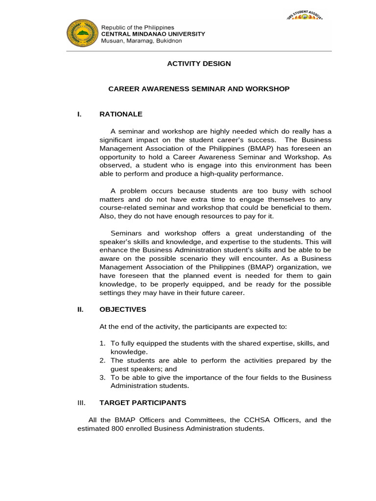 Career Awareness Seminar for Students | PDF