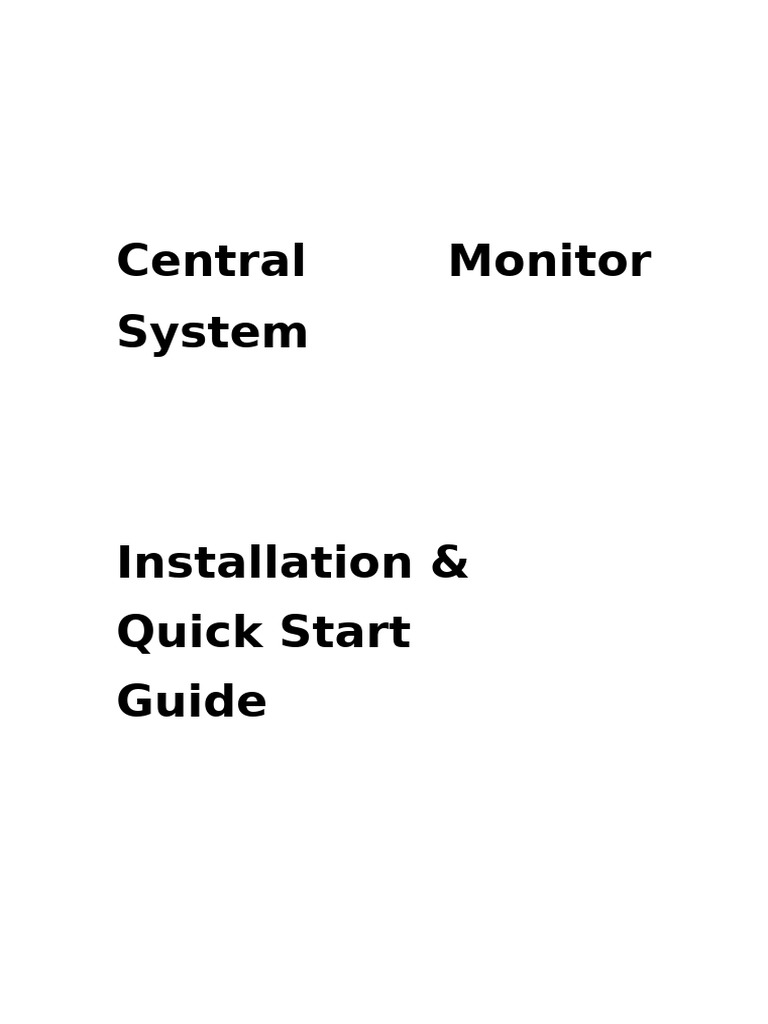Witleaf Central Monitor System Installation & Quick Start Guide | PDF | Computer Network | Ip ...