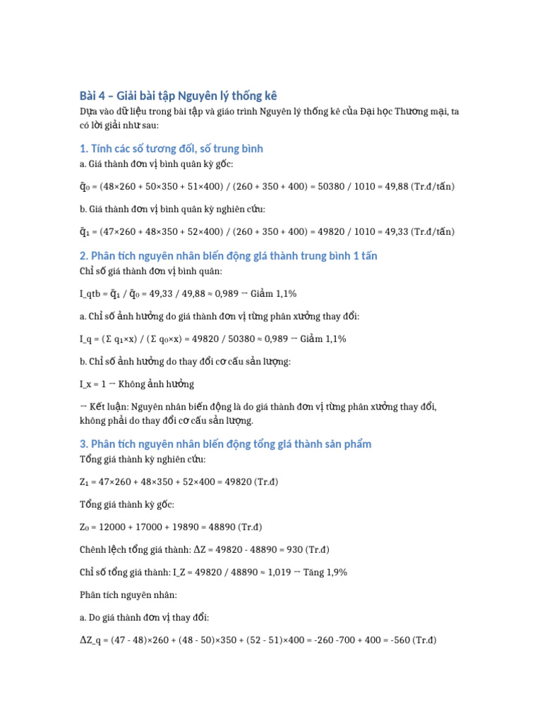 Giai Bai4 ThongKe | PDF