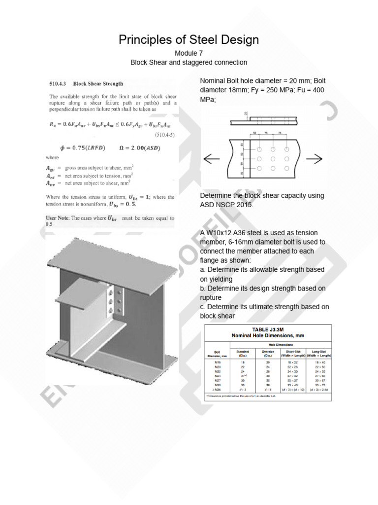 Steel Design Module 7 1 | PDF | Screw | Ultimate Tensile Strength