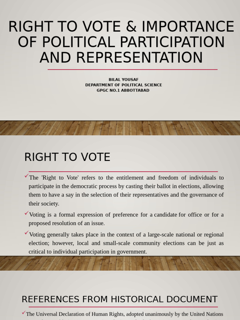 Importance of Voting Rights | PDF | Suffrage | Voting