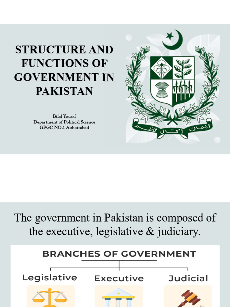 6 Structure and Functions of Government in Pakistan | PDF