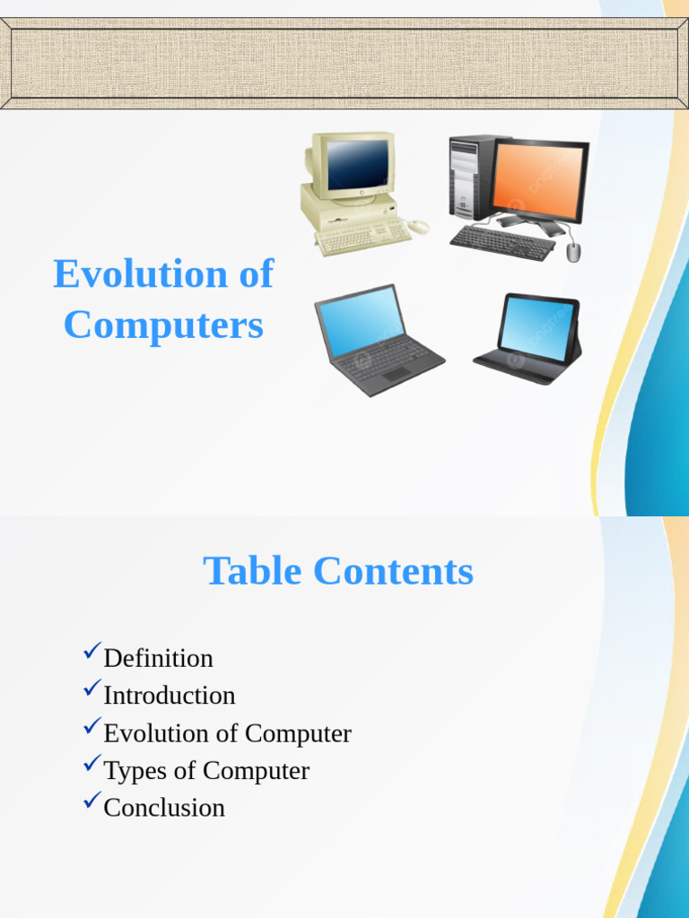 Evolution of Computers | PDF | Central Processing Unit | Input/Output
