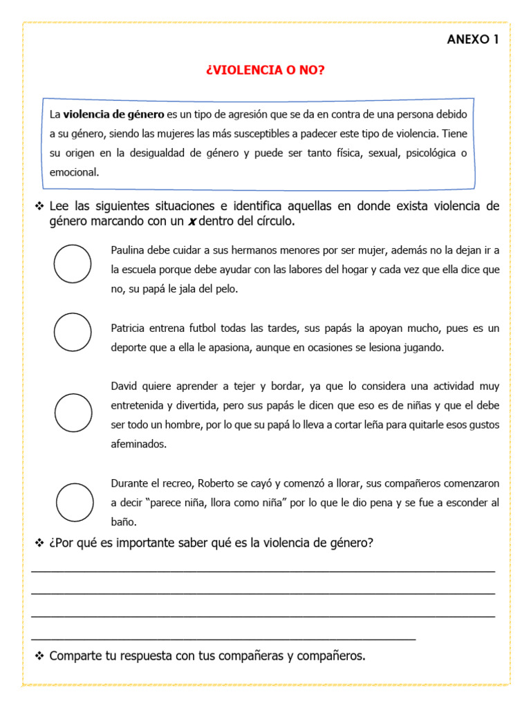 cuadernillo proyecto 2 Niñez unida | PDF | Violencia | Género