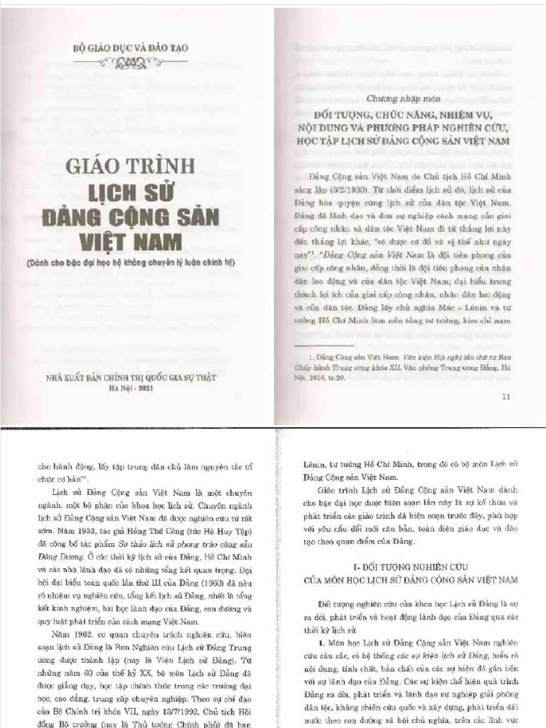 PDF Giao Trinh Lich Su Dang Cong San Viet Nam 2021 Compress | PDF