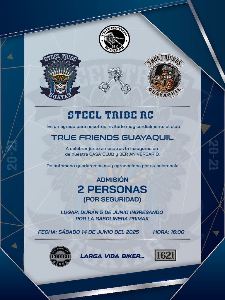 Invitación Steel Tribe - True Friends Guayaquil | PDF