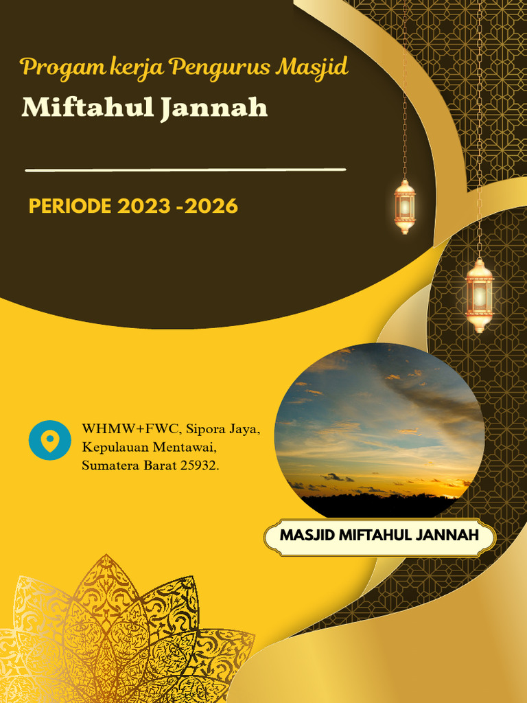 Progam Kerja Pengurus Masjid Miftahul Jannah | PDF