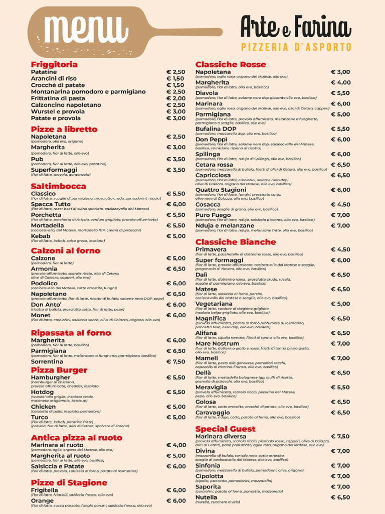F5gU2GLrQq2jtKkWWBRP - Menu Arte e Farina | PDF