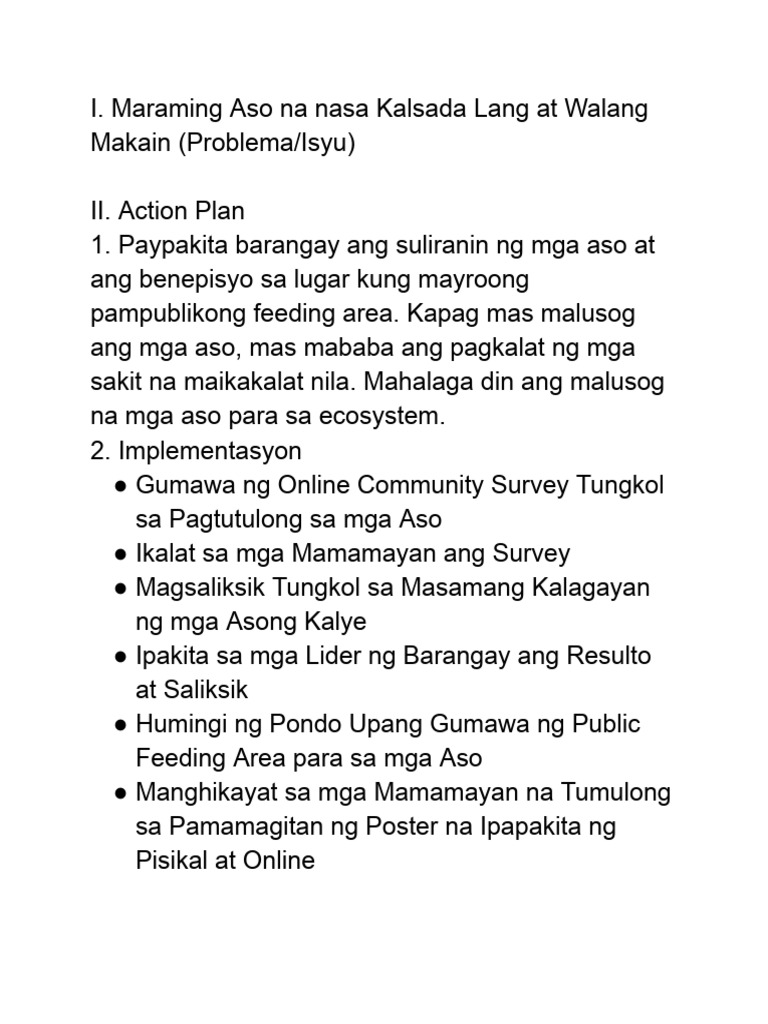 PT 4.3 Community Service Action Plan | PDF