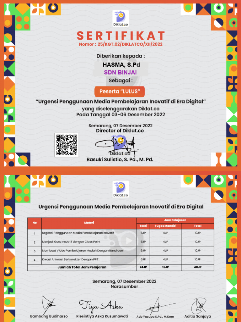 HASMA, S.Pd. - Sertifikat-1 | PDF