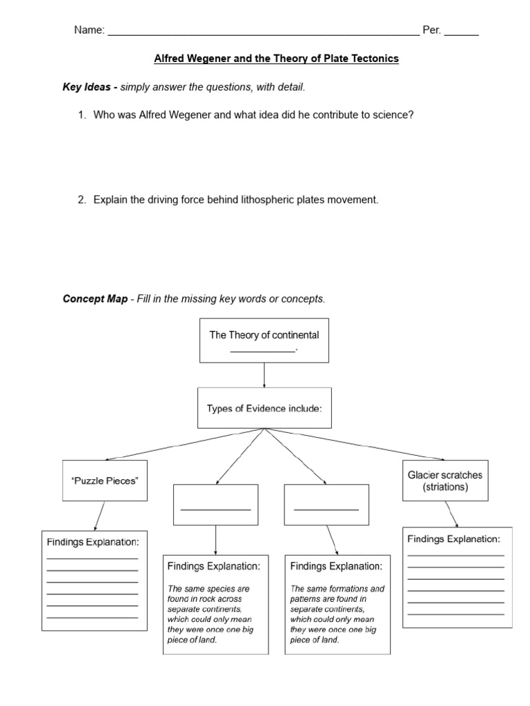Alfred Wegener and The Theory of Plate Tectonics | PDF