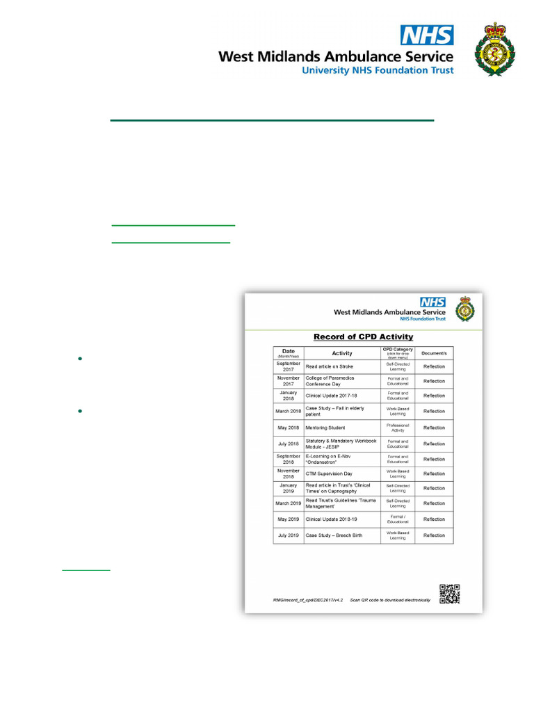 Easy Guide To Maintaining A HCPC CPD Portfolio v3 | PDF | Reflective ...