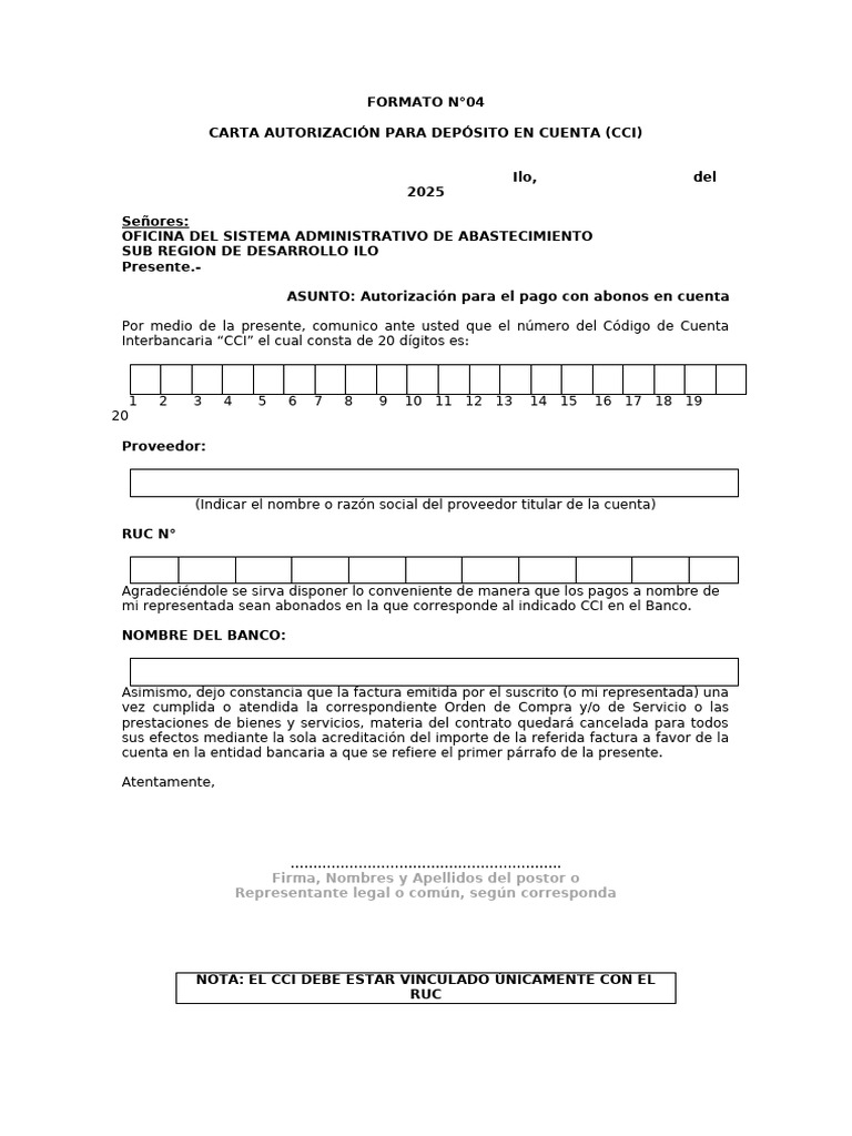 Formato Cci | PDF