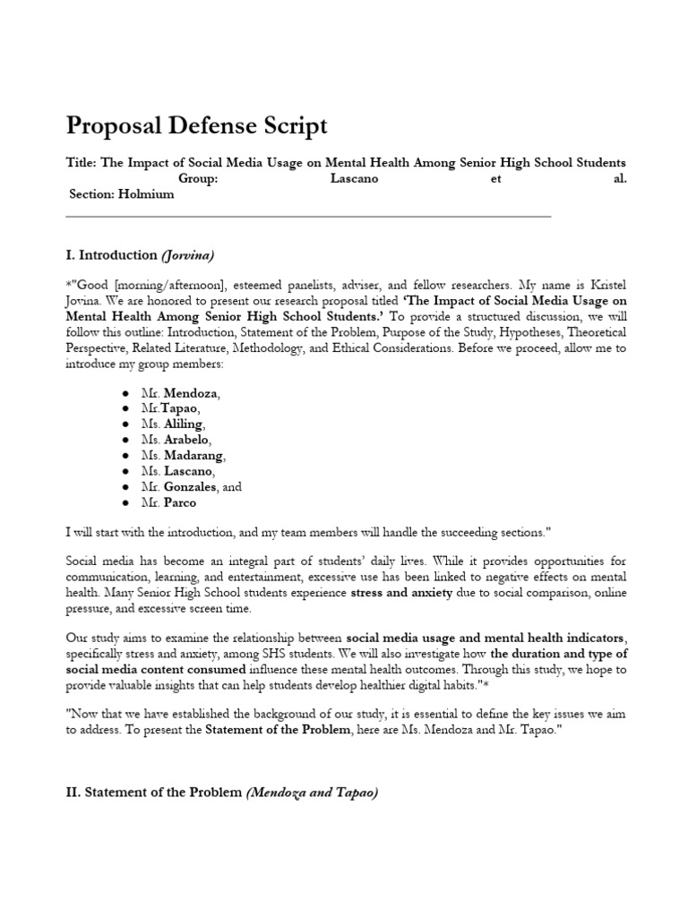 Proposal Defense Example 2 | PDF | Statistics | Likert Scale