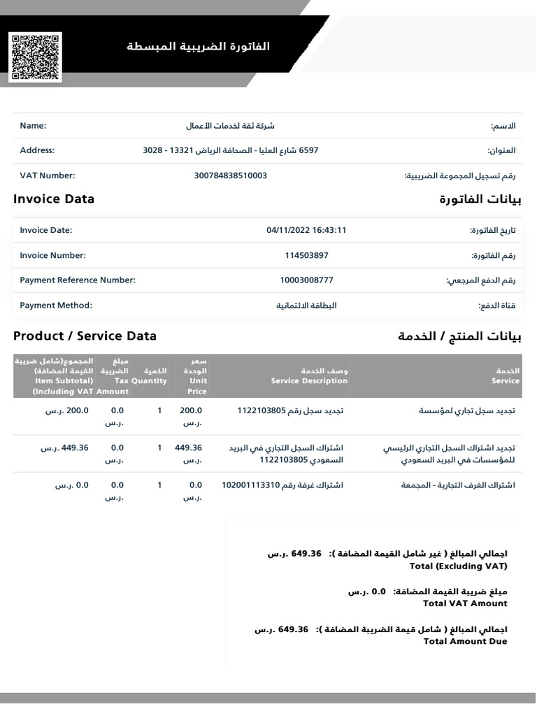 Invoice Data and Payment Details | PDF