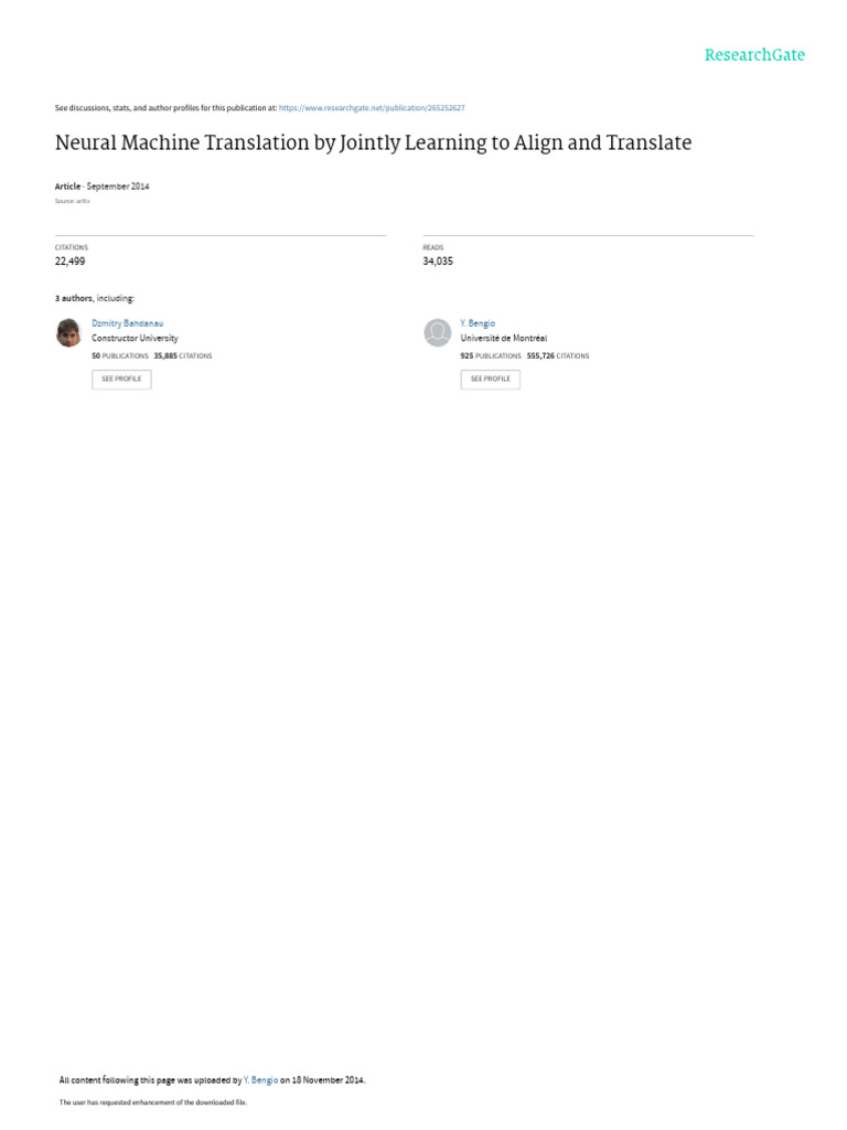 Neural Machine Translation by Jointly Learning To | PDF | Computational ...