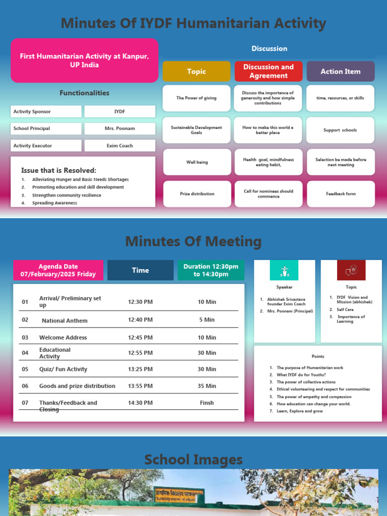 Humanitarian Activity Minutes | PDF
