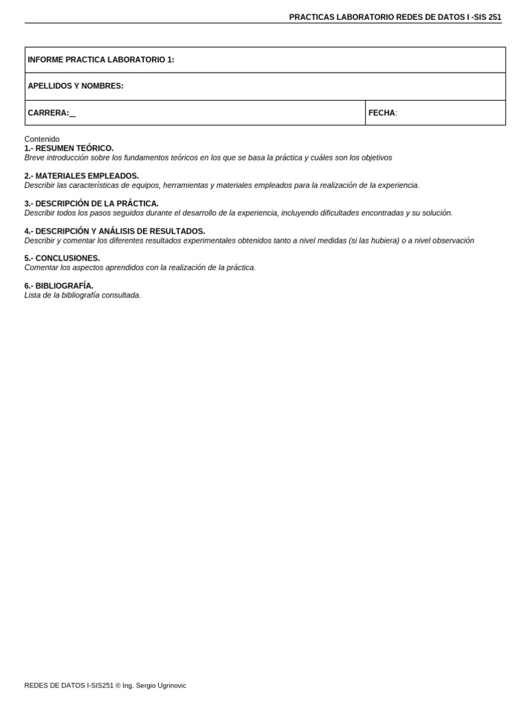 Formato Informe Practica Lab 1 | PDF