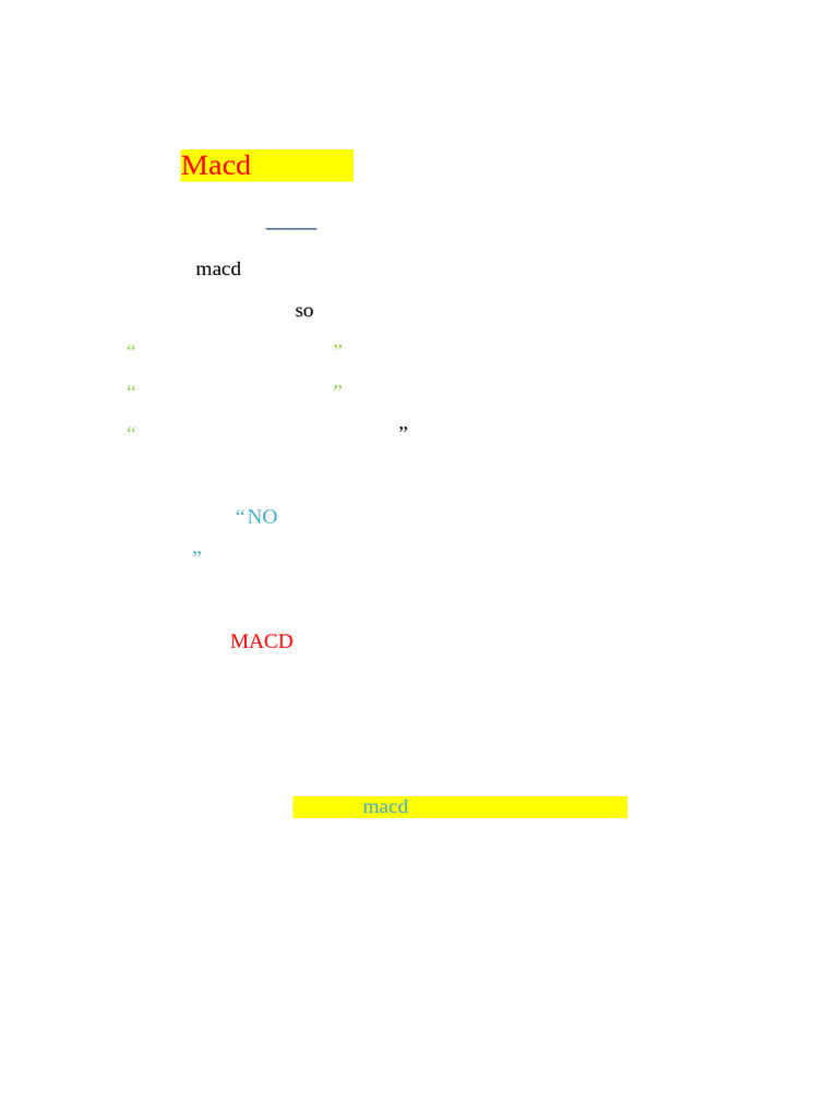 Macd颠覆用法 | PDF