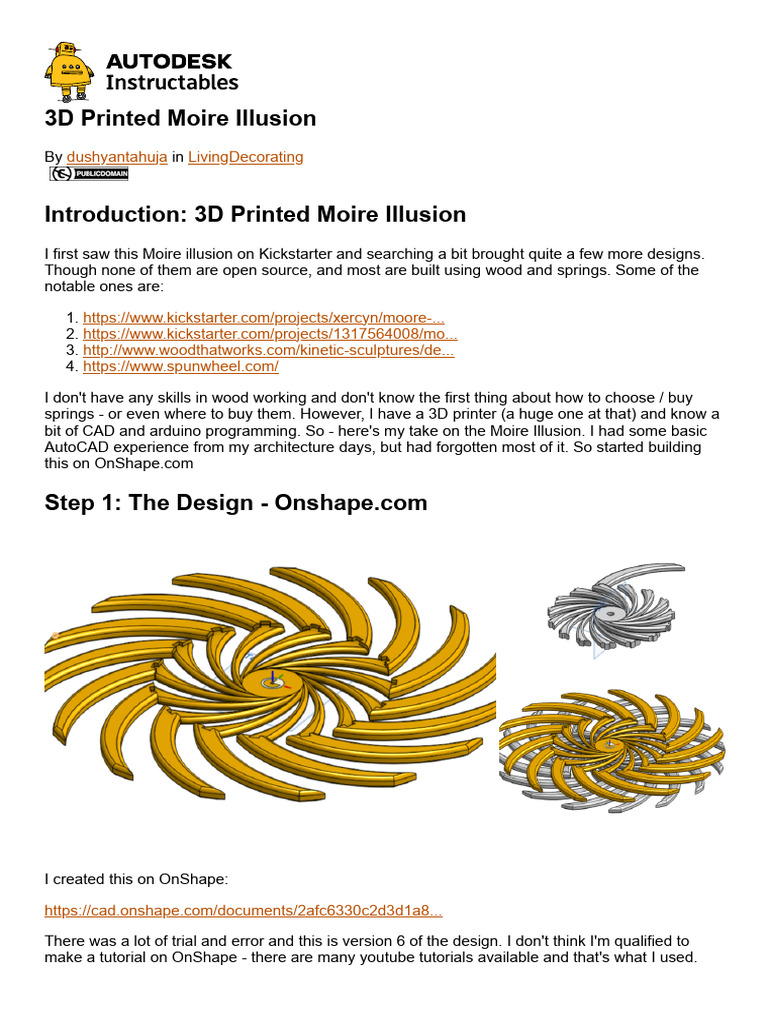 3D Printed Moire Illusion - 5 Steps (With Pictures) - Instructables ...
