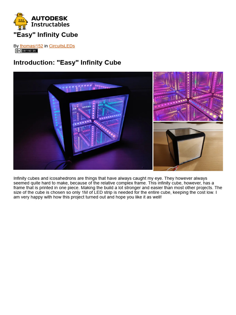 Easy DIY Infinity Cube Project | PDF | Manufactured Goods