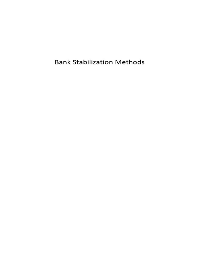 Bank Stabilization Techniques Overview | PDF | Stream | Erosion