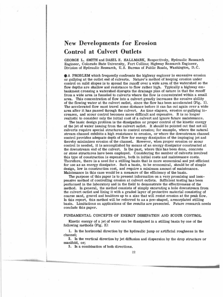 Erosion Control at Culverts | PDF | Spillway | Erosion