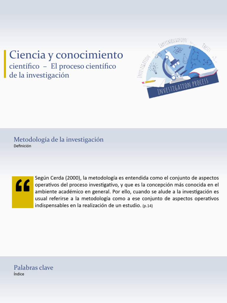 P1. Ciencia y Conocimiento Científico - El Proceso Científico de La ...