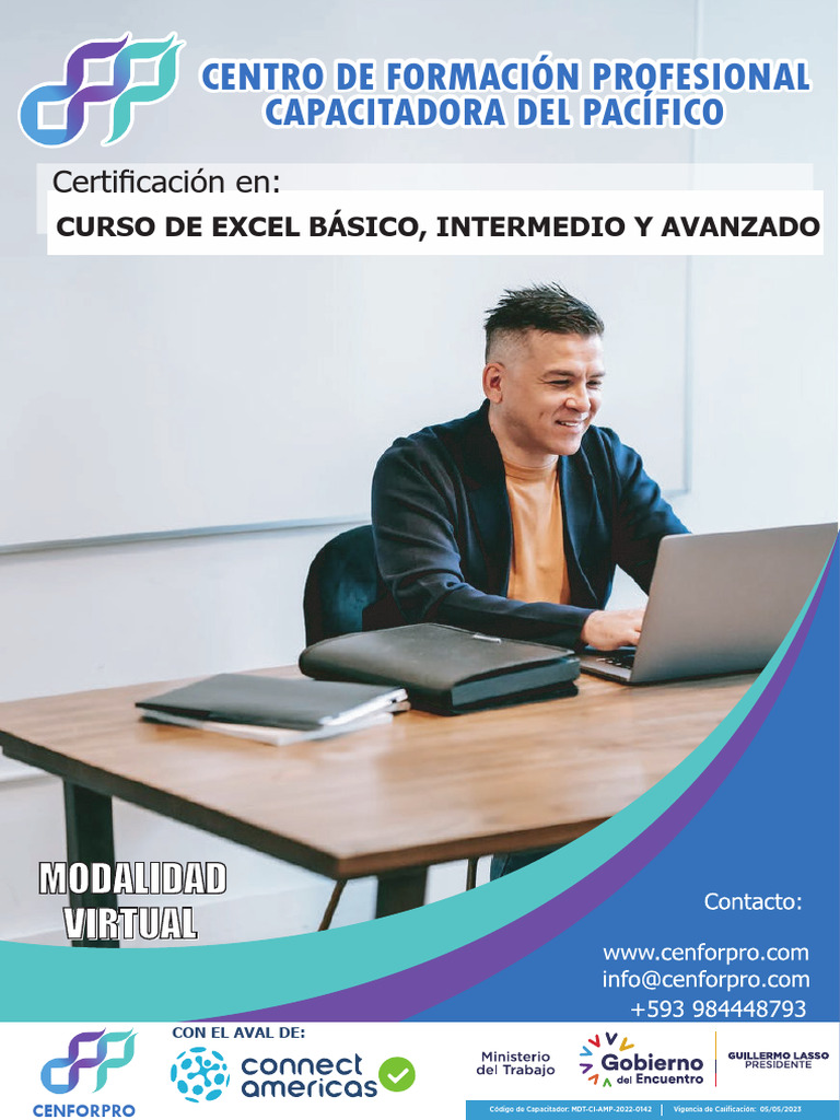 PDF Excel Básico Intermedio Avanzado Brochure | PDF | Microsoft Excel | Bases de datos