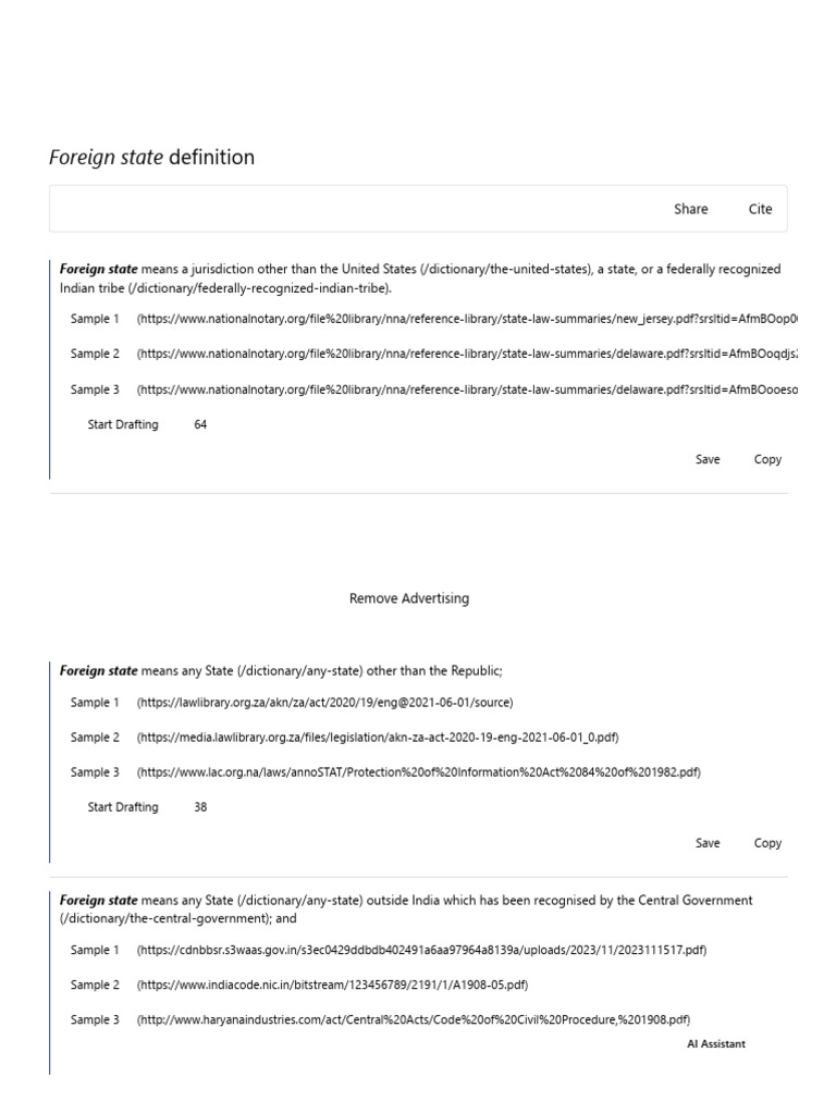 Definition of Foreign State | PDF | Taxation In The United States | Tax ...