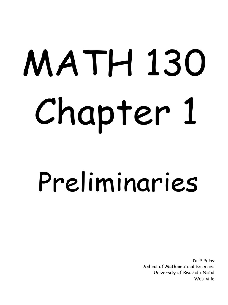 Calculus Chapter 1 | PDF