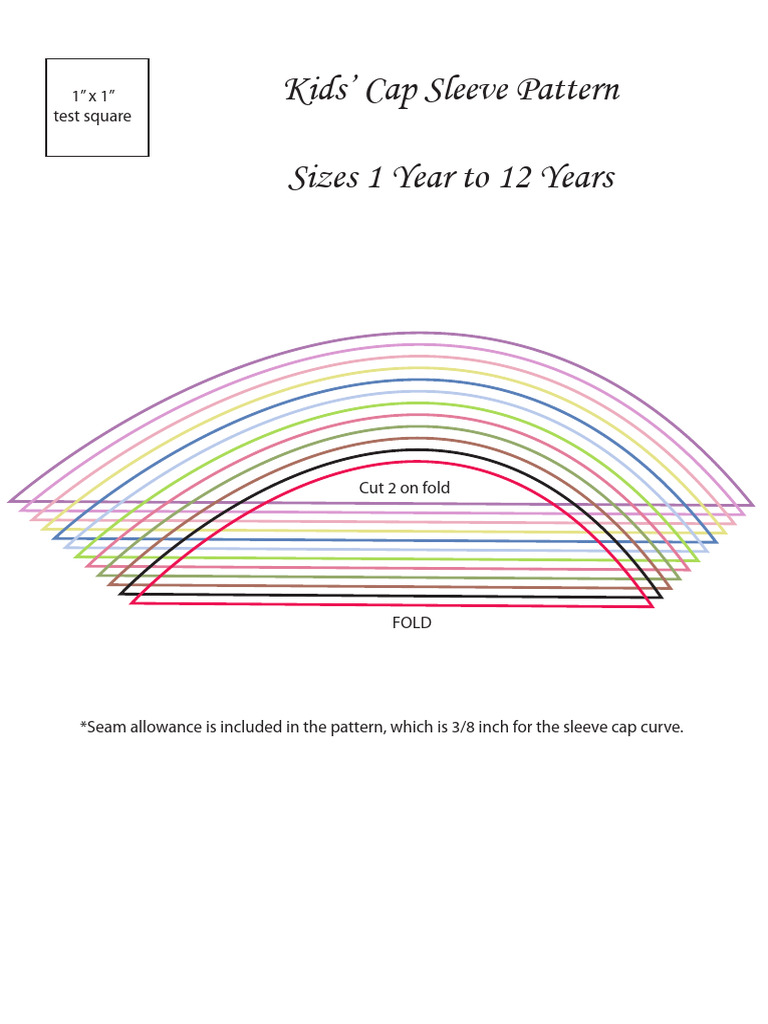 Kids' Cap Sleeve Pattern | PDF