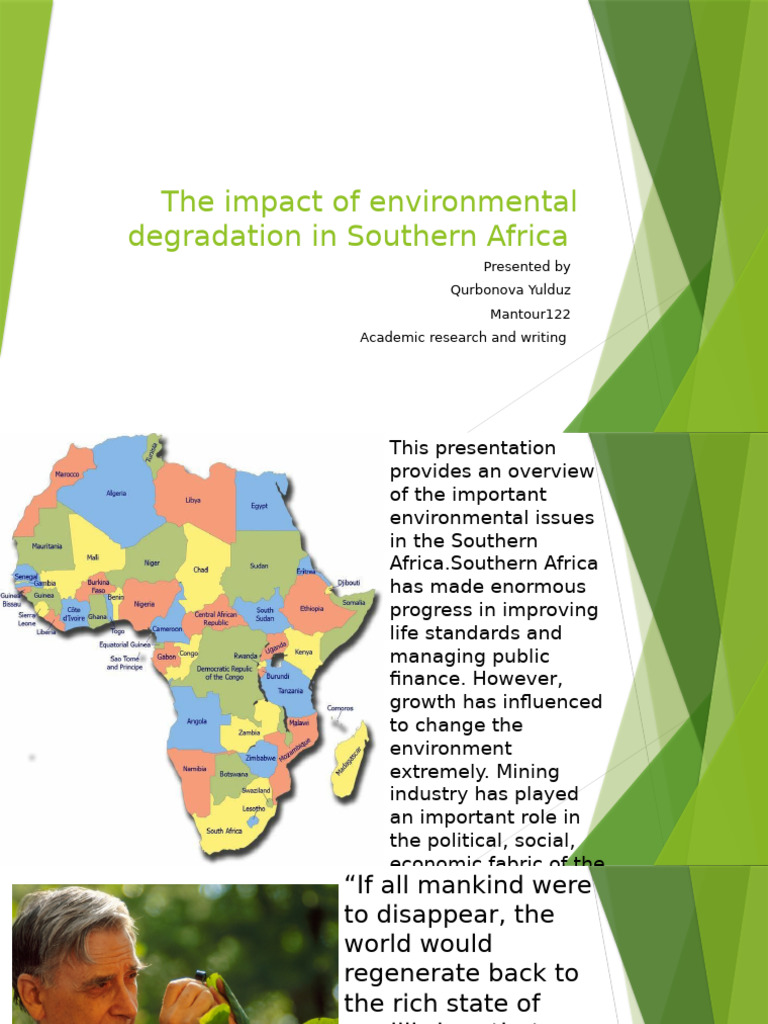 Environmental Degradation in Southern Africa | PDF | Environmental ...