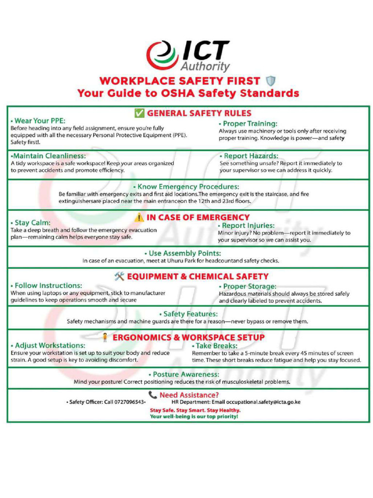 OSHA Safety Guidelines Standards. | PDF