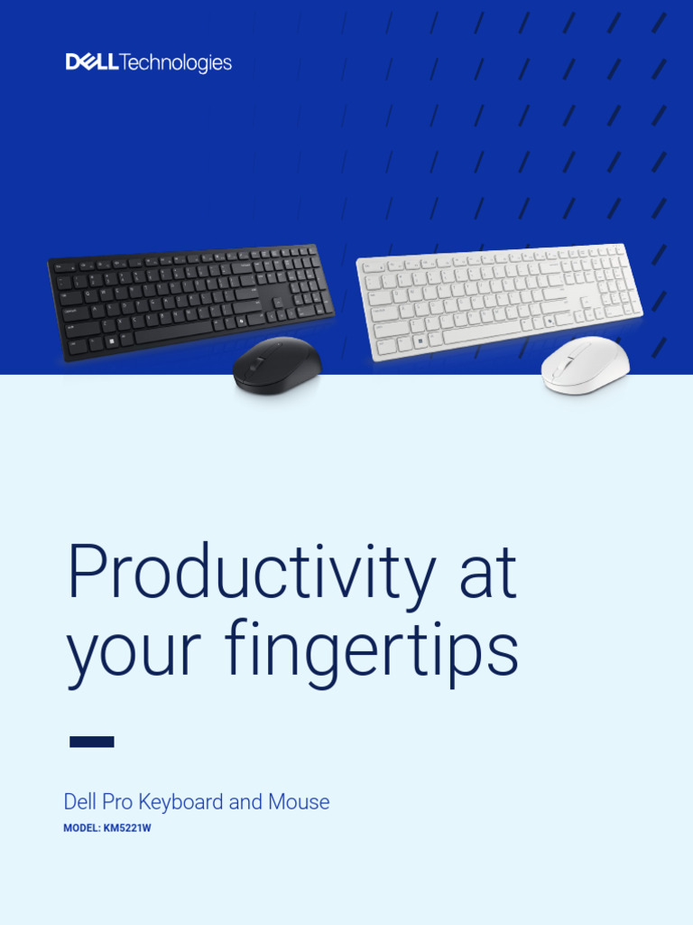 Dell Pro Wireless Keyboard and Mouse km5221w Data Sheet | PDF ...