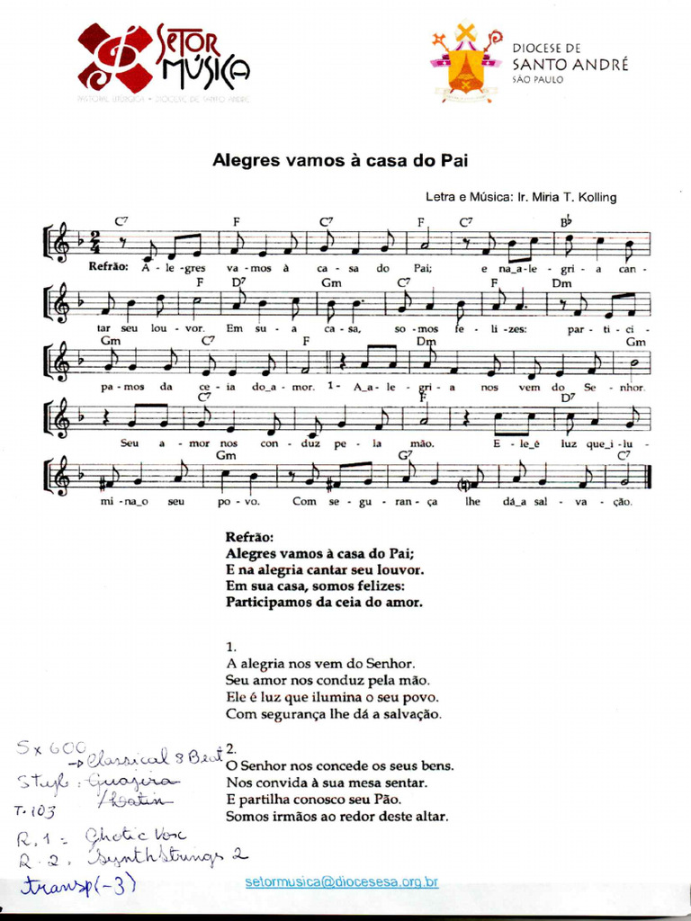 Alegres Vamos À Casa Do Pai - Reg | PDF