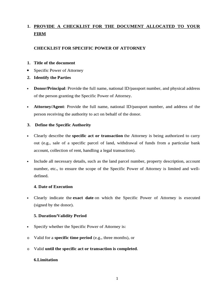 Final Specific Power of Attorney | PDF | Power Of Attorney | Conveyancing