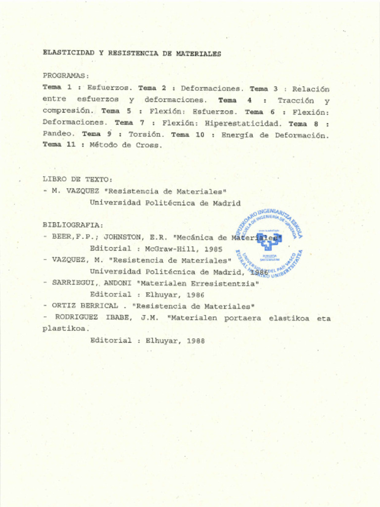 Elast Resist Materiales | PDF