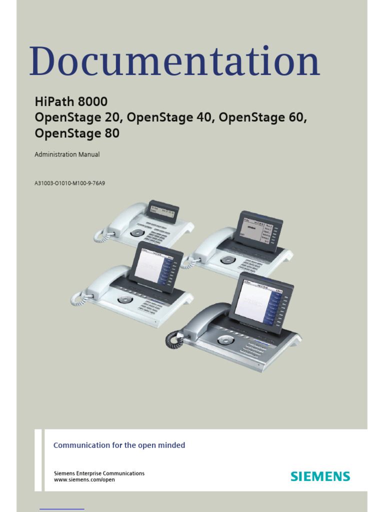 openstage_20 | PDF | Telephone | Computer Network
