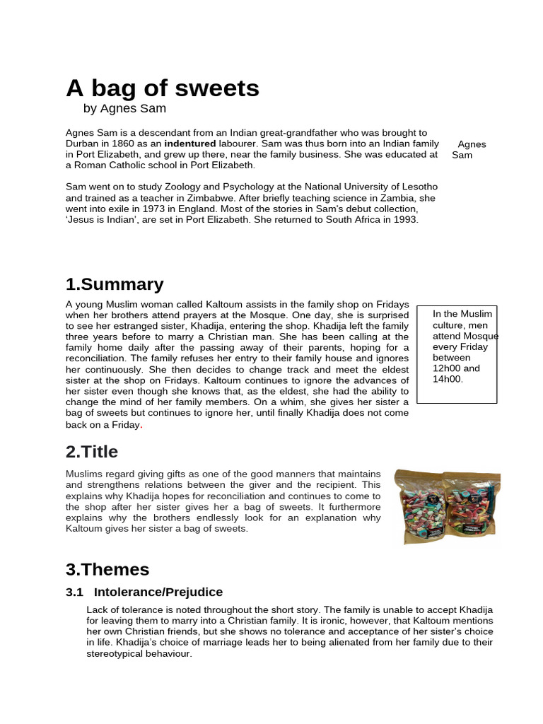 A Bag of Sweets - Class Act-1 | PDF | Bullying