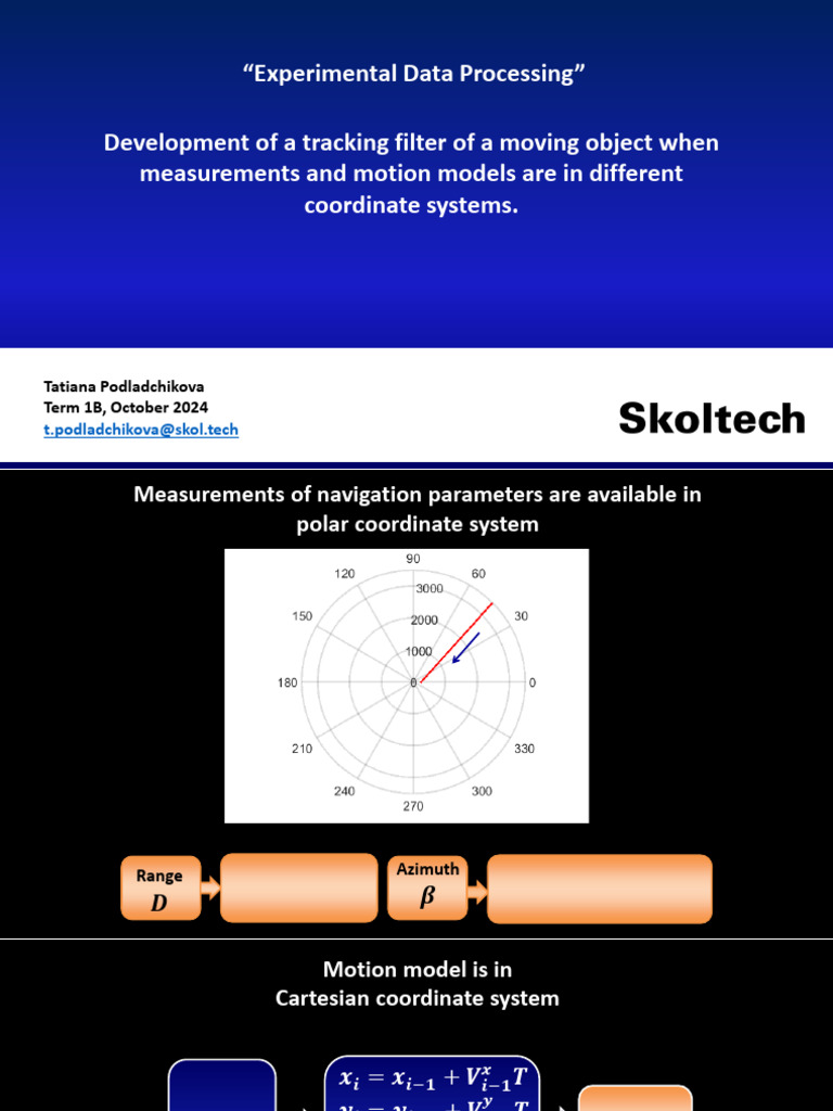 Topic 4 Tracking Filter Coordinate Transformation of Measurements | PDF ...