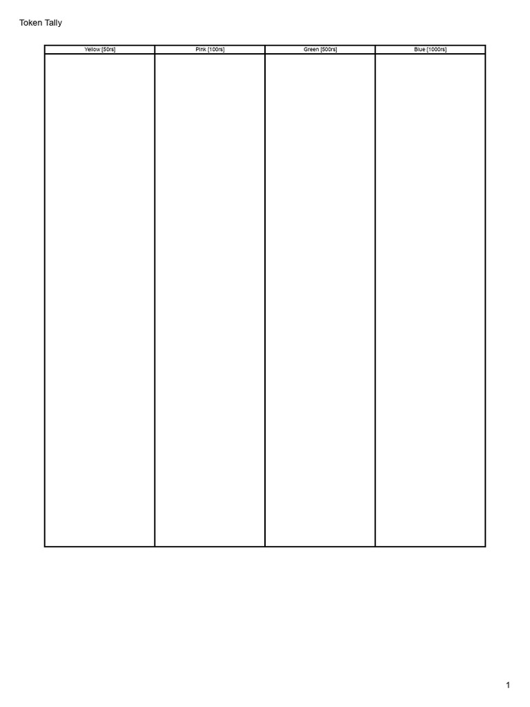 Token Tally - Sheet1 | PDF