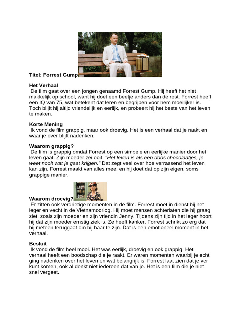 Titel - Forrest Gump | PDF