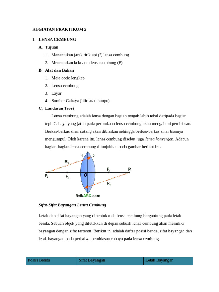 Lensa Cembung Dan Cekung | PDF