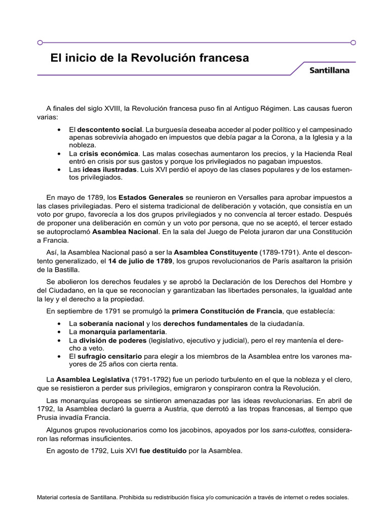 U02 B03 S01Resumen | PDF | revolución Francesa | Ciencias Políticas
