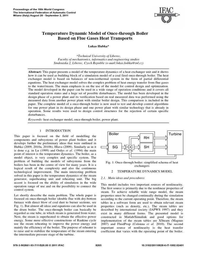 Once Through Boiler Datas and Formulas | PDF | Boiler | Enthalpy