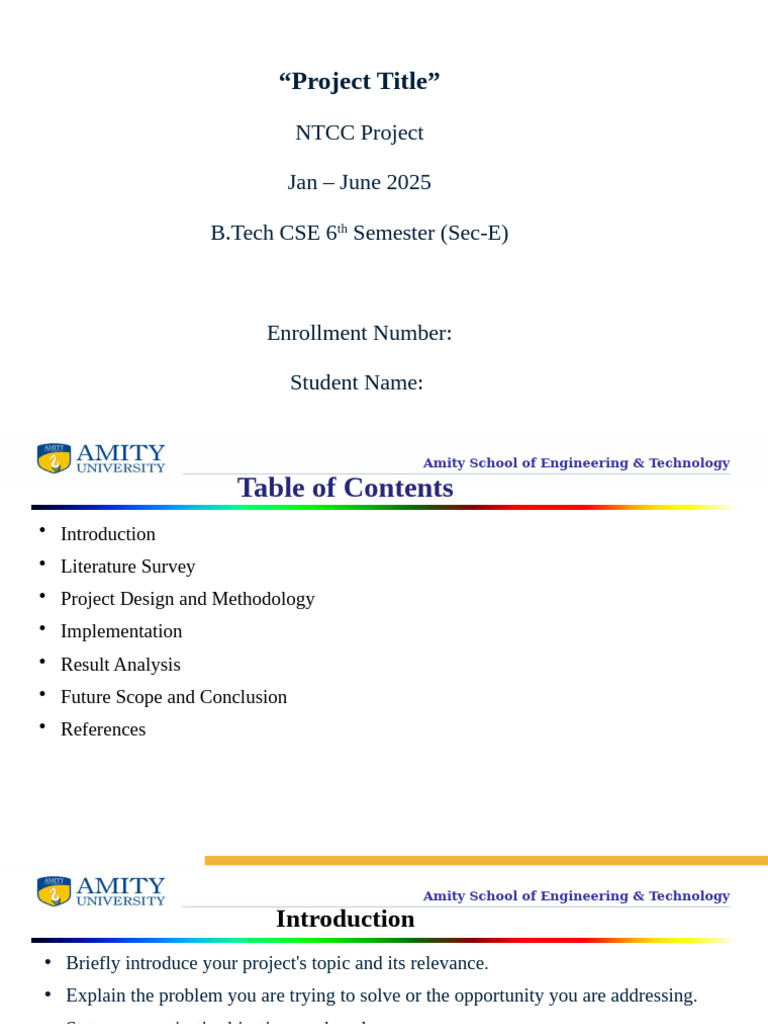 NTCC - Project PPT Contents | PDF | Methodology | Science